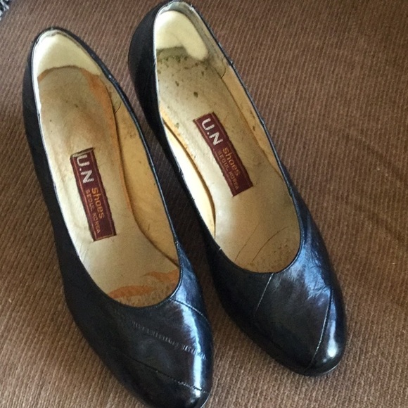 Shoes | Vintage Eel Skin Black Pumps | Poshmark